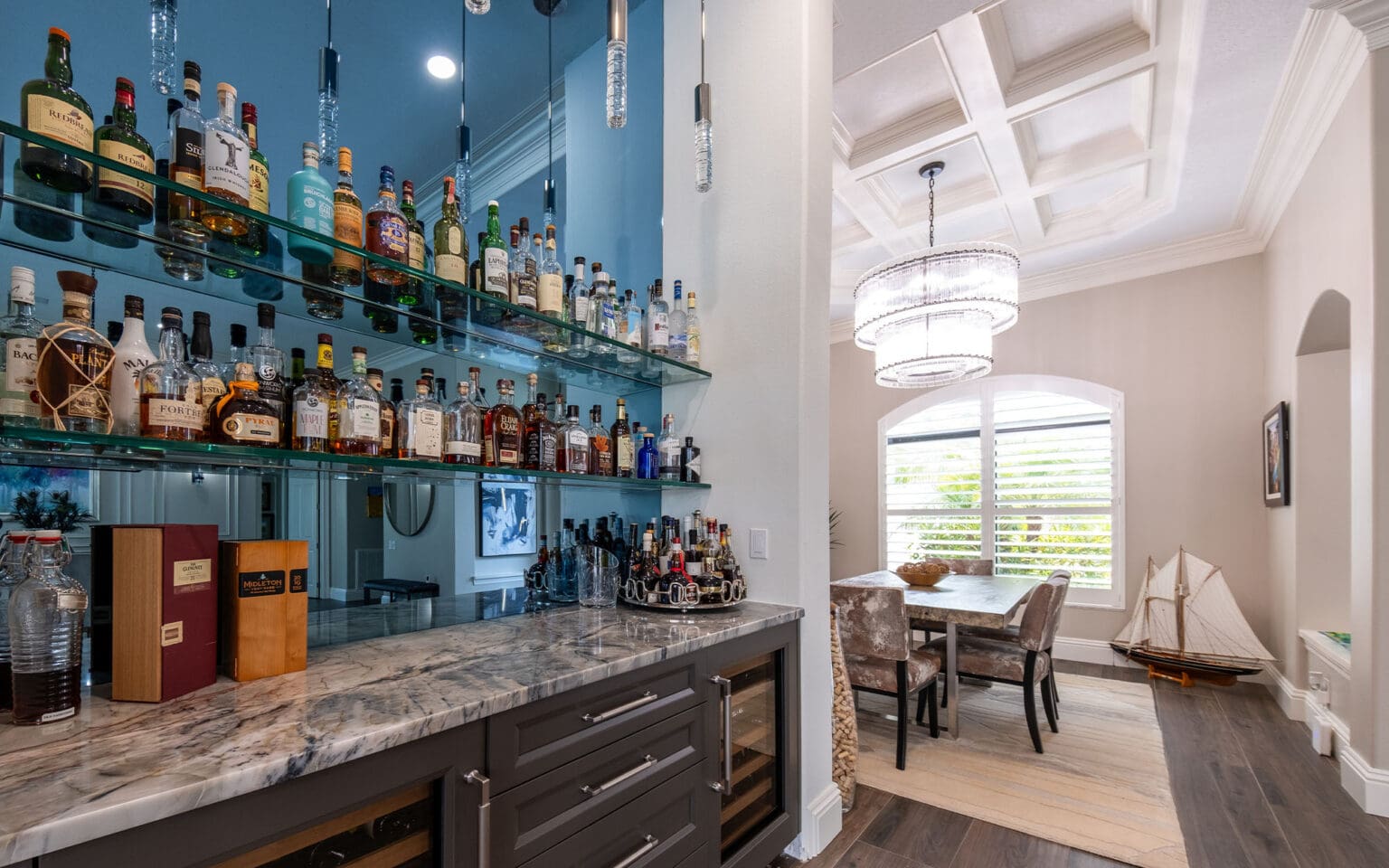 Bar Mirror: Using Dreamwalls Blue Tinted Mirror