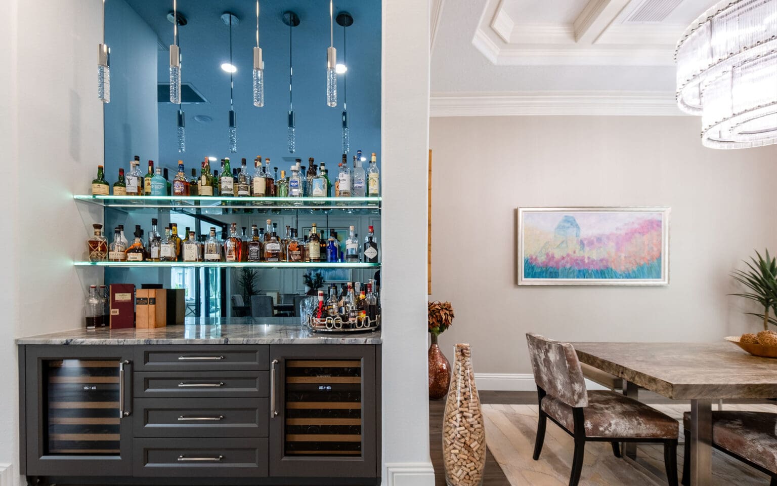 Bar Mirror: Using Dreamwalls Blue Tinted Mirror
